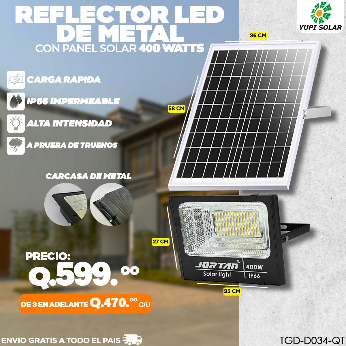 Reflectores Solares – Yupi Solar