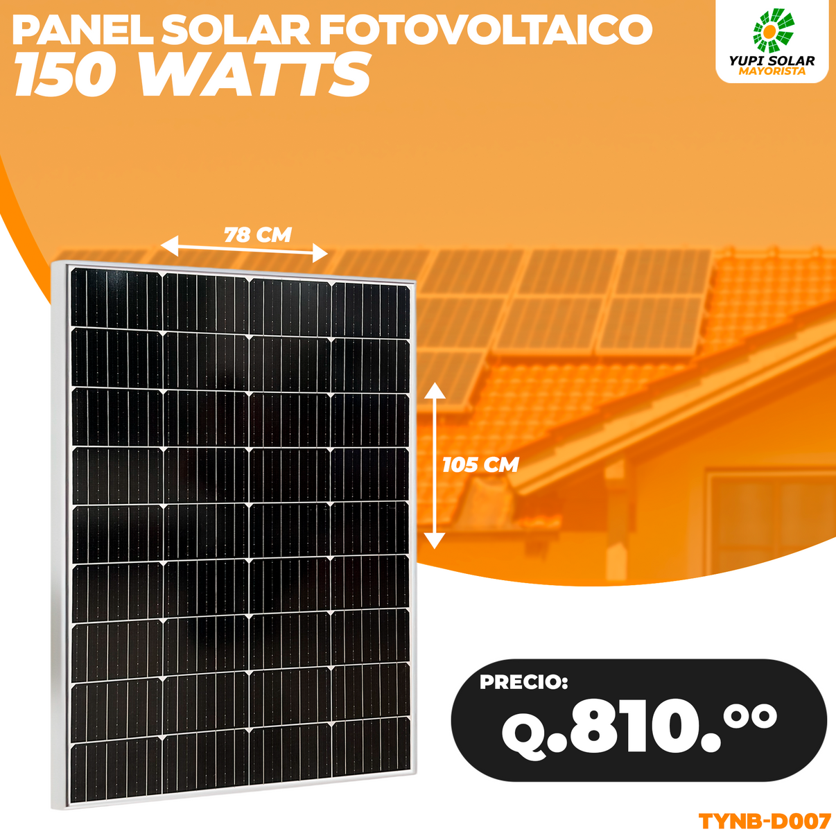 Panel solar 150 Watts – Yupi Solar
